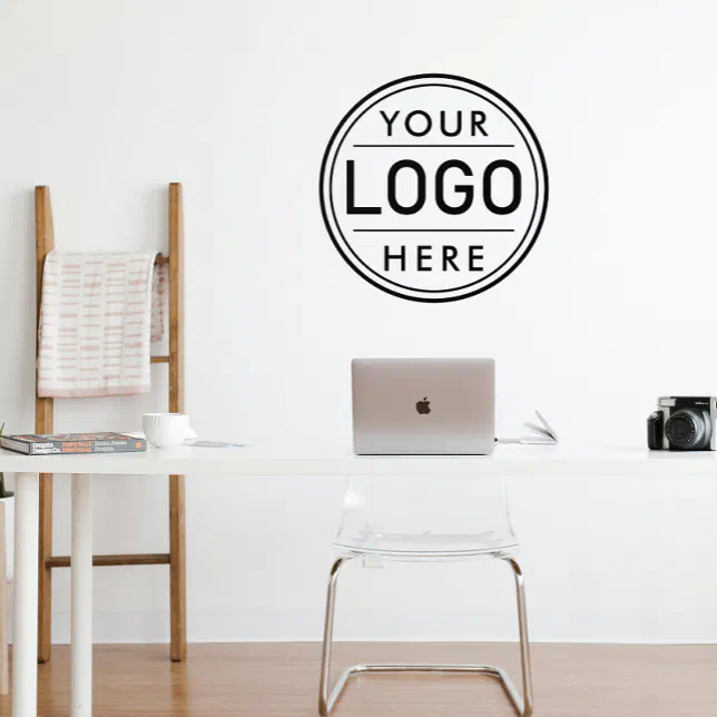 Business Logo Clean Professional Wall Decal | Zazzle