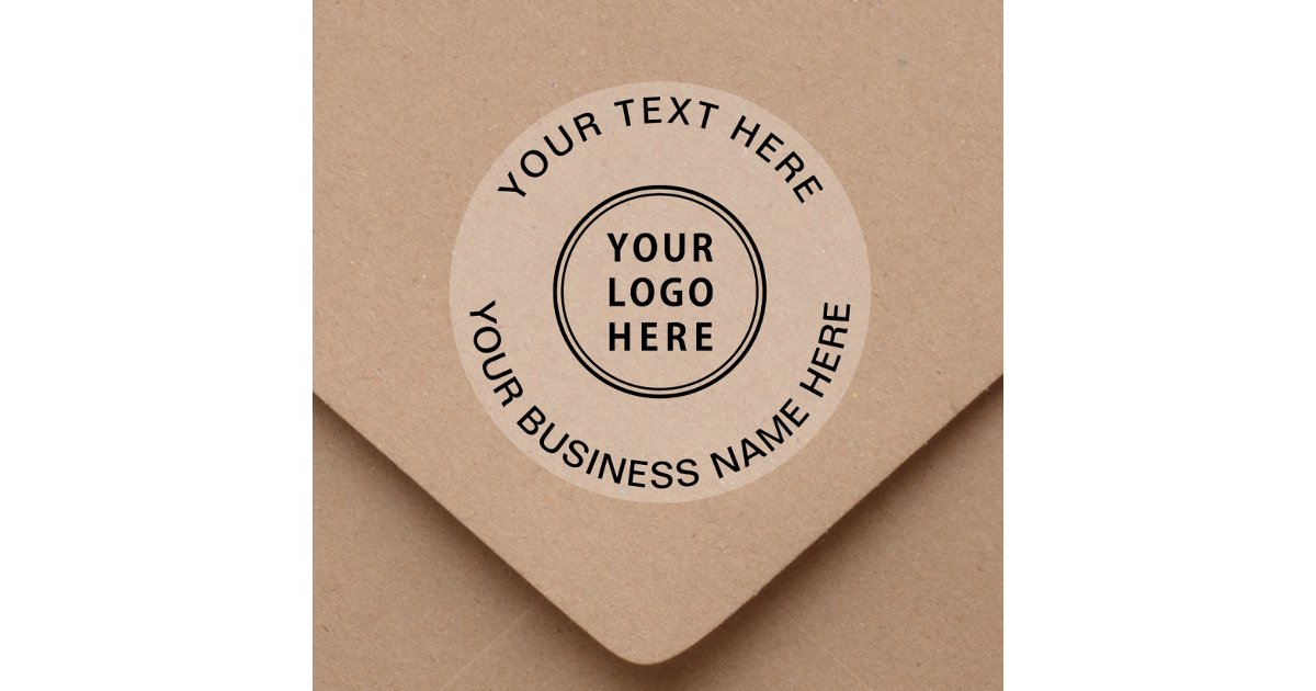 Business Logo Clear Classic Round Sticker | Zazzle