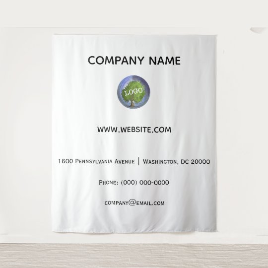 Business Logo Company Backdrop | Zazzle.com
