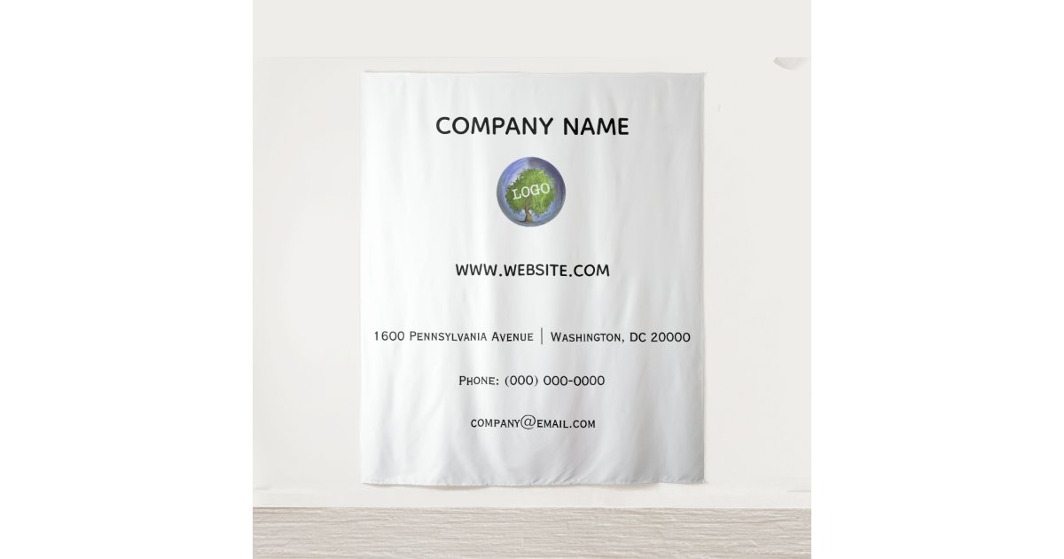 Business Logo Company Backdrop | Zazzle