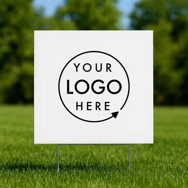 Business Logo | Company Branded 12" Yard Sign | Zazzle