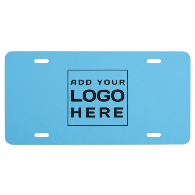 Business Logo Company Branded Any Color License Plate | Zazzle