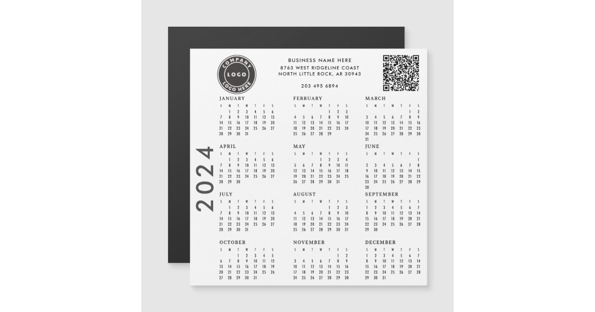 Business Logo Company Employees 2024 Calendar | Zazzle