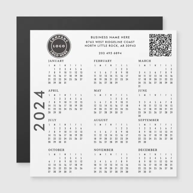 Business Logo Company Employees 2024 Calendar | Zazzle