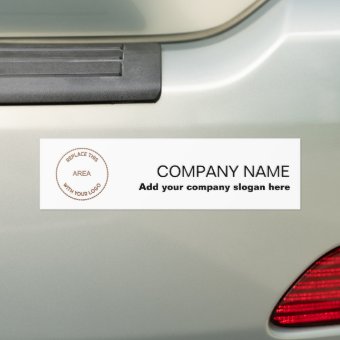 Business Logo Company Name Slogan Bumper Sticker | Zazzle