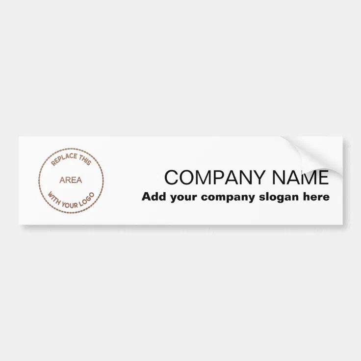 Business Logo Company Name Slogan Bumper Sticker | Zazzle