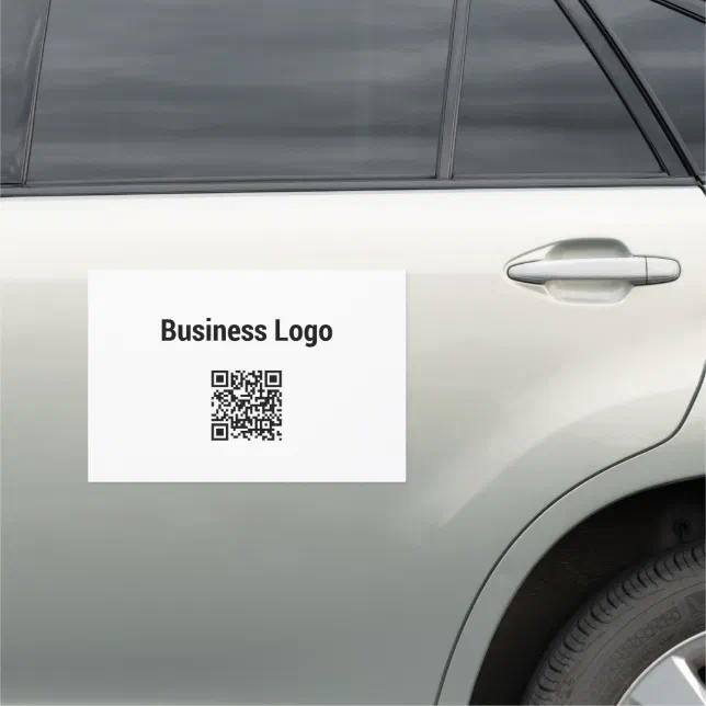 Business Logo Company Promotional QR Code Car Magnet | Zazzle
