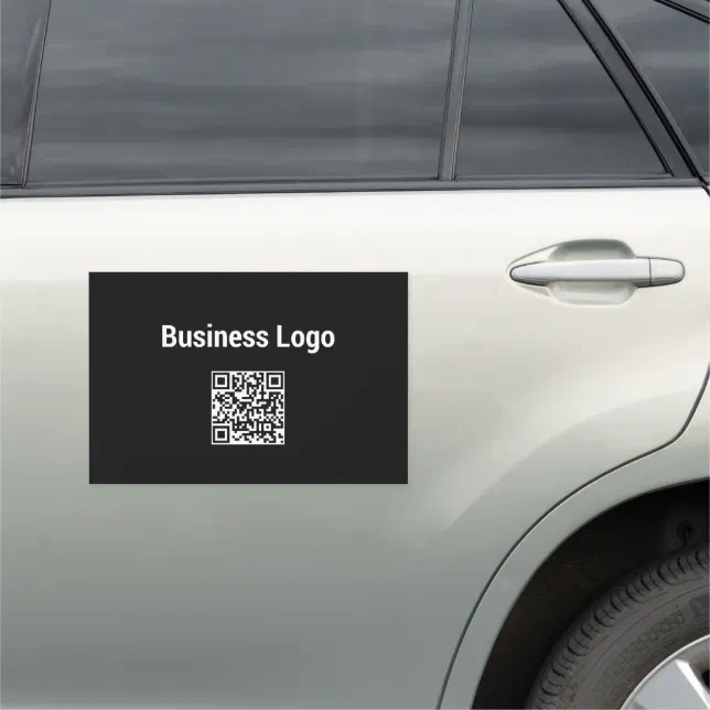 Business Logo Company Promotional QR Code Car Magnet | Zazzle