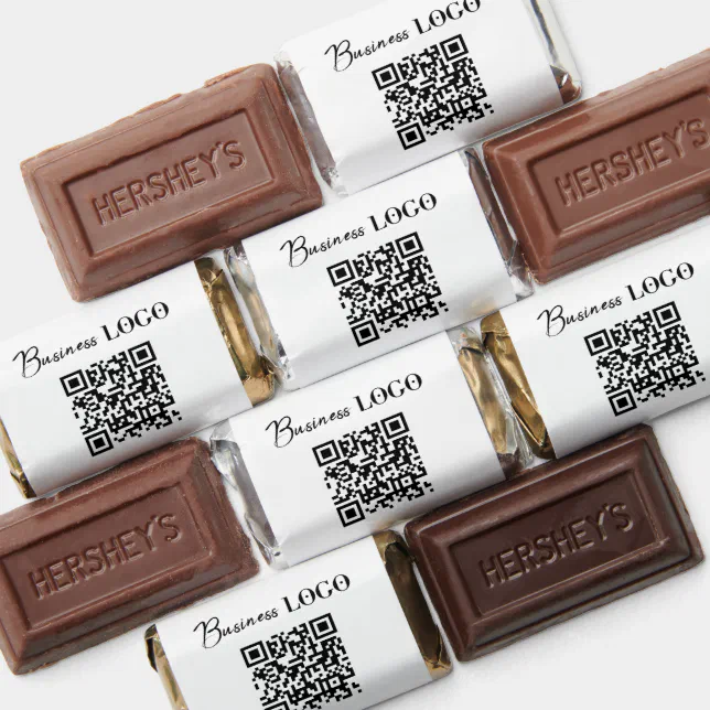 Business Logo Company Promotional QR Code Hershey's Miniatures | Zazzle