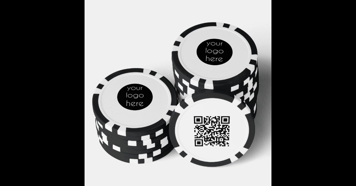 Business Logo Company Promotional QR Code Poker Chips | Zazzle