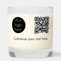 Business Logo Company Promotional QR Code Text Scented Candle | Zazzle
