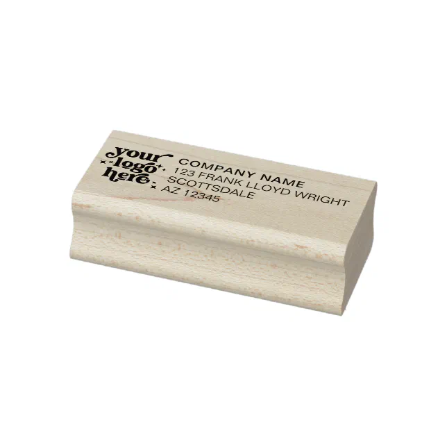 Business Logo Company Return Address Rubber Stamp | Zazzle