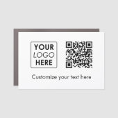 Business Logo Company Simple QR Code Text Car Magnet | Zazzle