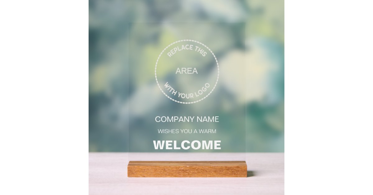 Business Logo Company Welcome Sign | Zazzle