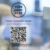 Business Logo Create Your QR Code Window Cling | Zazzle