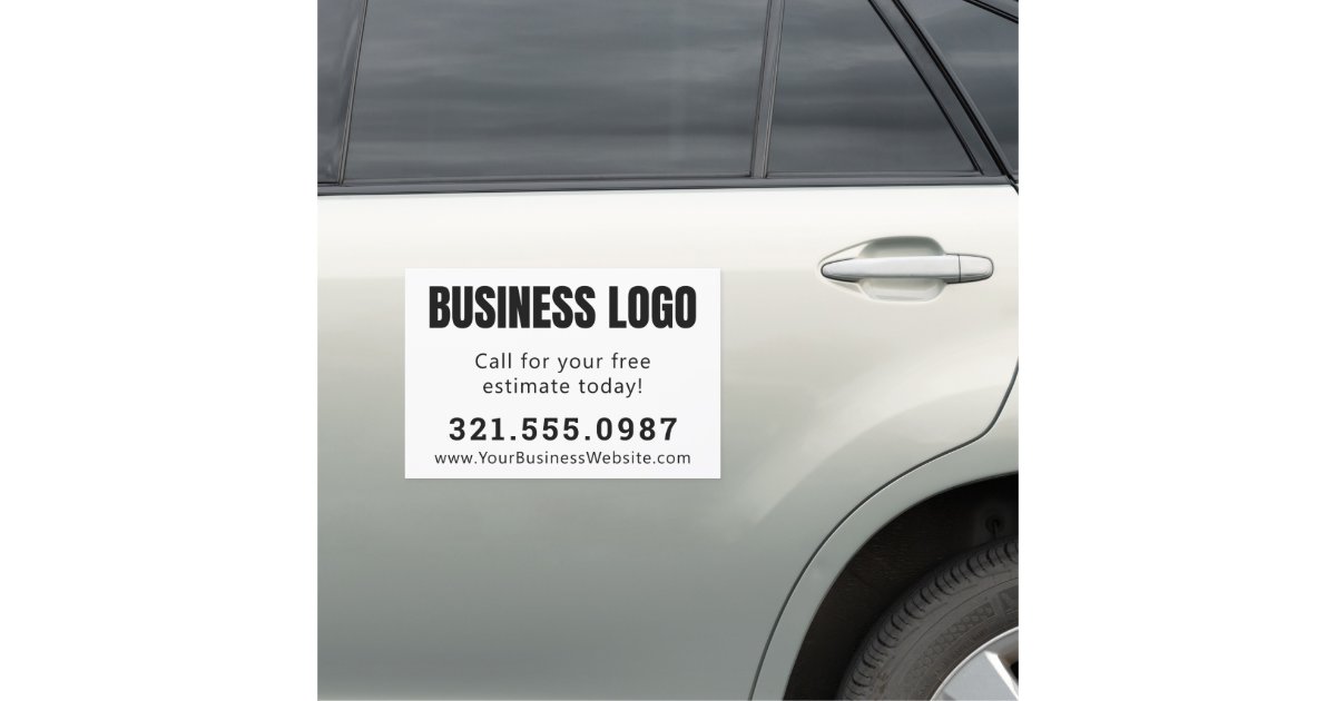 Business Logo Custom Car Magnet | Zazzle