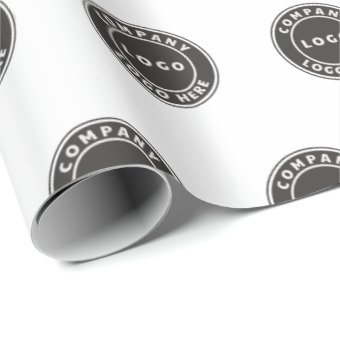 Business Logo Custom Company Employee Wrapping Paper | Zazzle
