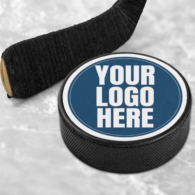Business Logo Custom Company Photo Hockey Puck | Zazzle