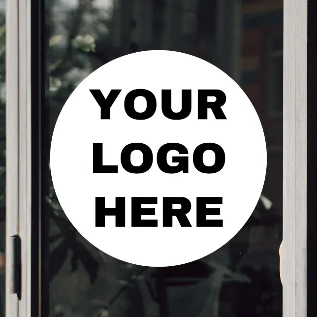 Business Logo Custom Company Photo Window Cling | Zazzle