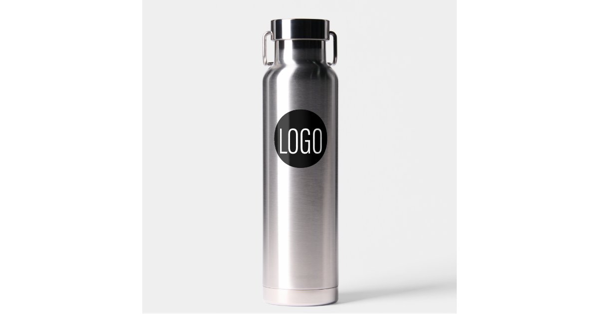 Business logo Custom QR code website Branded Water Bottle | Zazzle