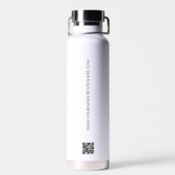 Business logo Custom QR code website professional Water Bottle | Zazzle