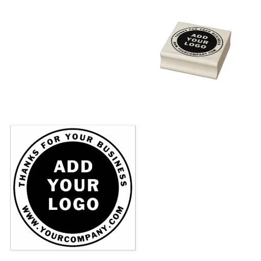 Business Logo Custom Rubber Stamp | Zazzle