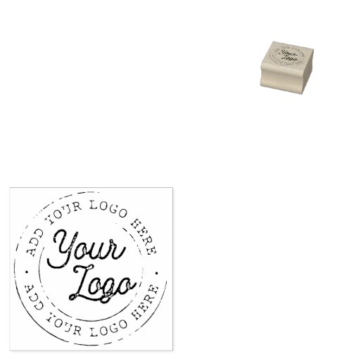 Business Logo Custom Rubber Stamp | Zazzle