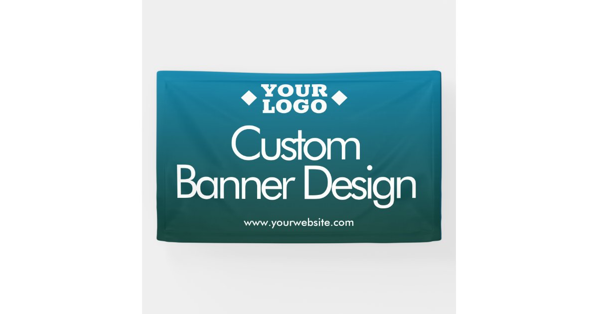 Business Logo Custom Vinyl Banner | Zazzle