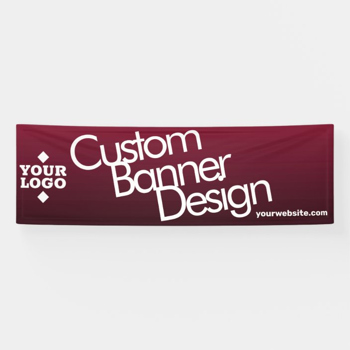 Business Logo Custom Vinyl Long Banner | Zazzle.com