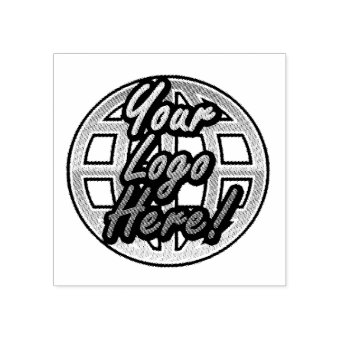 Business Logo Detailed/Shaded Image Rubber Stamp | Zazzle