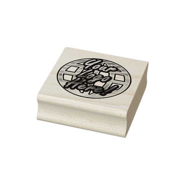 Business Logo Detailed/Shaded Image Rubber Stamp | Zazzle