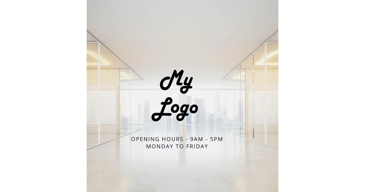 Business logo door sign wall decal | Zazzle