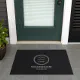 Business Logo Doormat | Black Minimal Entryway Mat | Zazzle