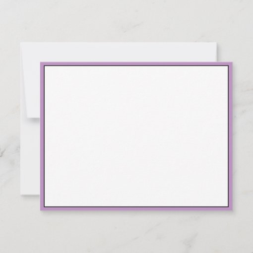 Business Logo Editable Brand Color Purple Border Note Card | Zazzle