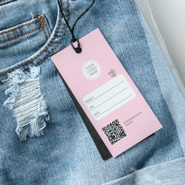 Business Logo Editable retail Pink price tag | Zazzle