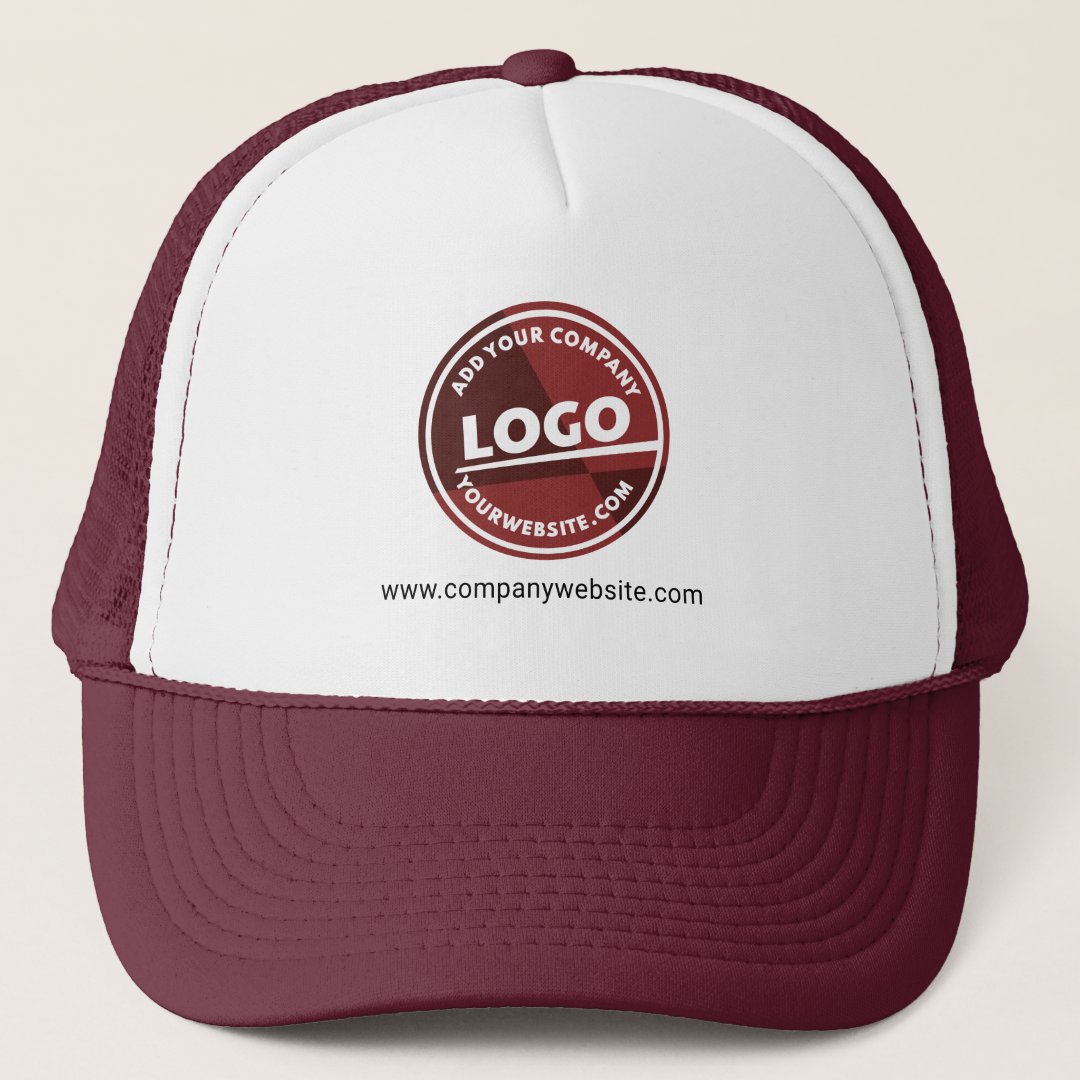 Business Logo Employee Outfit Custom Company Trucker Hat | Zazzle