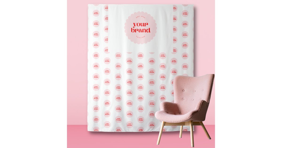 Business Logo Event Step & Repeat Backdrop | Zazzle
