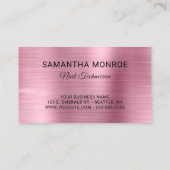 Business Logo Faux Light Pink Ombre Foil Business Card | Zazzle