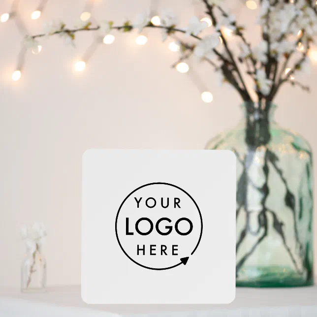 Business Logo Foam Board | Branded White DIY Sign | Zazzle