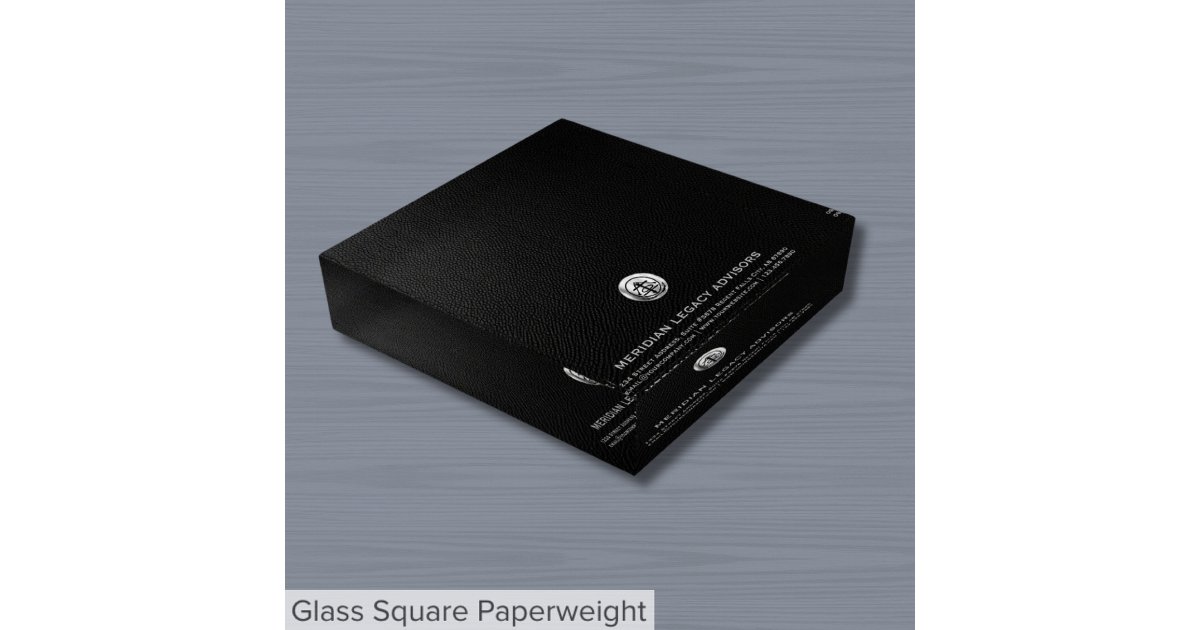 Business Logo Glass Paperweight | Zazzle