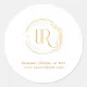 Business Logo Gold Script Modern Professional Classic Round Sticker ...