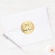 Business logo gold thank you classic round sticker | Zazzle