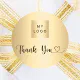 Business logo gold thank you classic round sticker | Zazzle