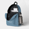 Business Logo Grayish Blue Backpack | Zazzle