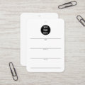 Business Logo Hang Tag Clothing Swing Price Tags | Zazzle