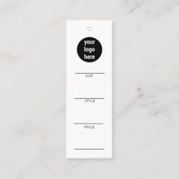 Business Logo Hang Tag Clothing Swing QR Code | Zazzle