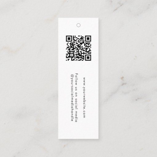 Business Logo Hang Tag Clothing Swing QR Code | Zazzle