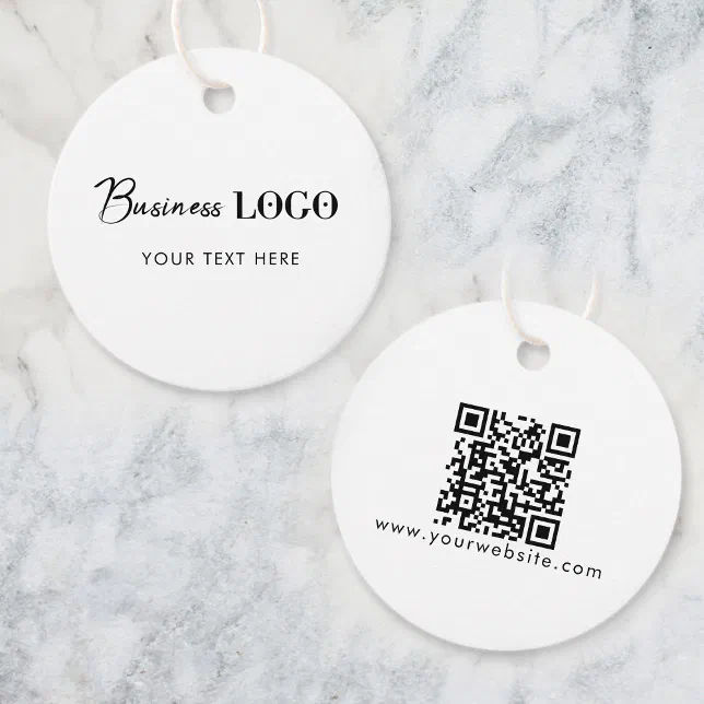 Business Logo Hang Tag Clothing Swing Tags Circle | Zazzle