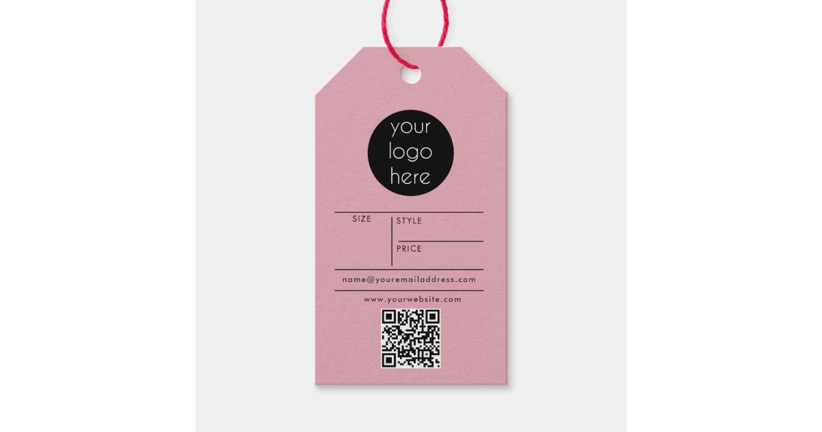 Business Logo Hang Tag Price Clothing Swing Tags | Zazzle