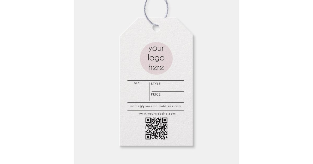 Business Logo Hang Tag Price Clothing Swing Tags | Zazzle